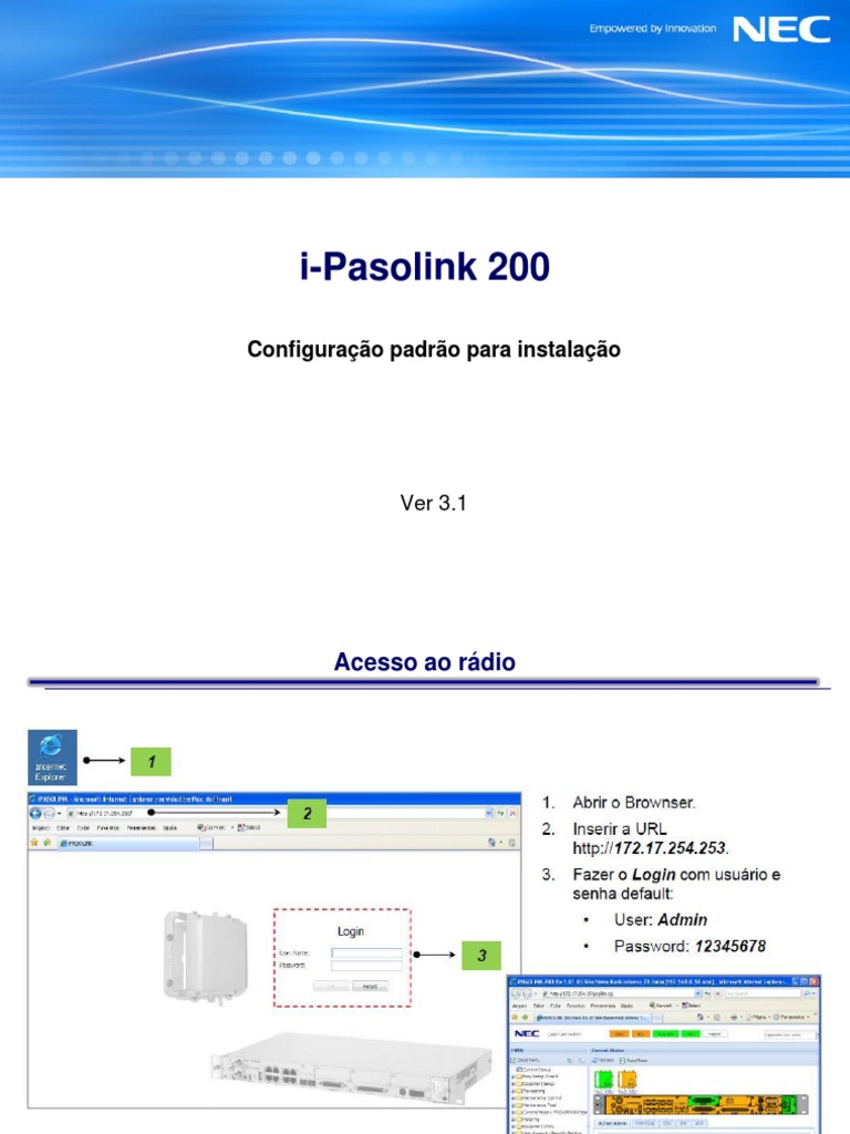 Ipasolink200 Configuração Padrão | PDF | Protocolos de rede ...