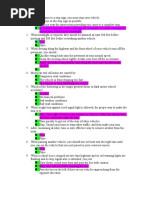 DMV Permit Test Cheat Sheet | PDF | Pedestrian Crossing | Traffic