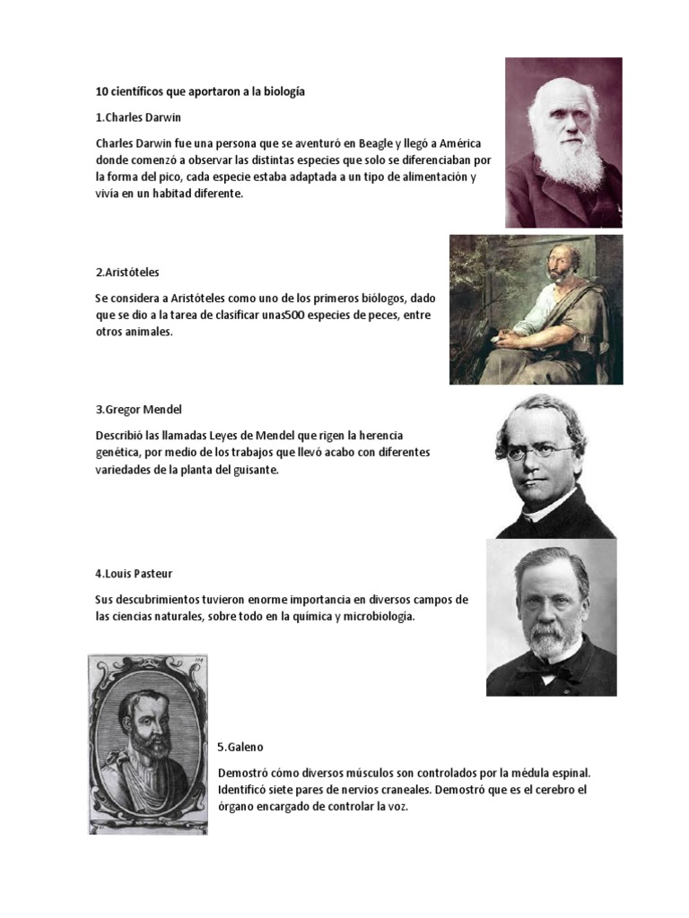 10 científicos clave en biología | PDF