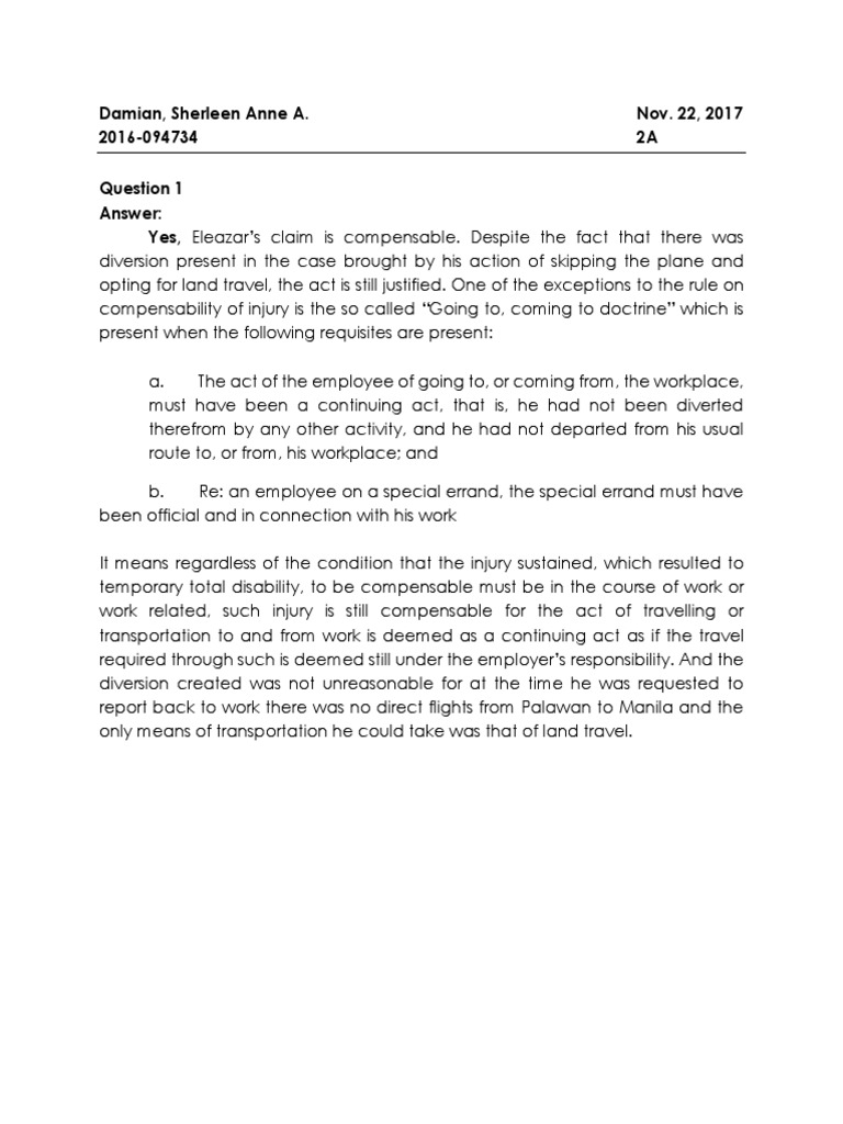 Socag Questions | PDF | Employment | Negligence