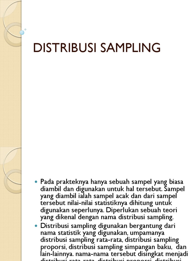 Distribusi Sampling PDF | PDF