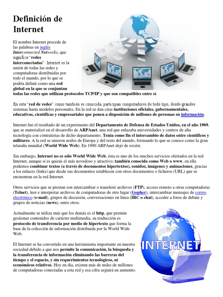 Definición de Internet | PDF | Internet | Red mundial