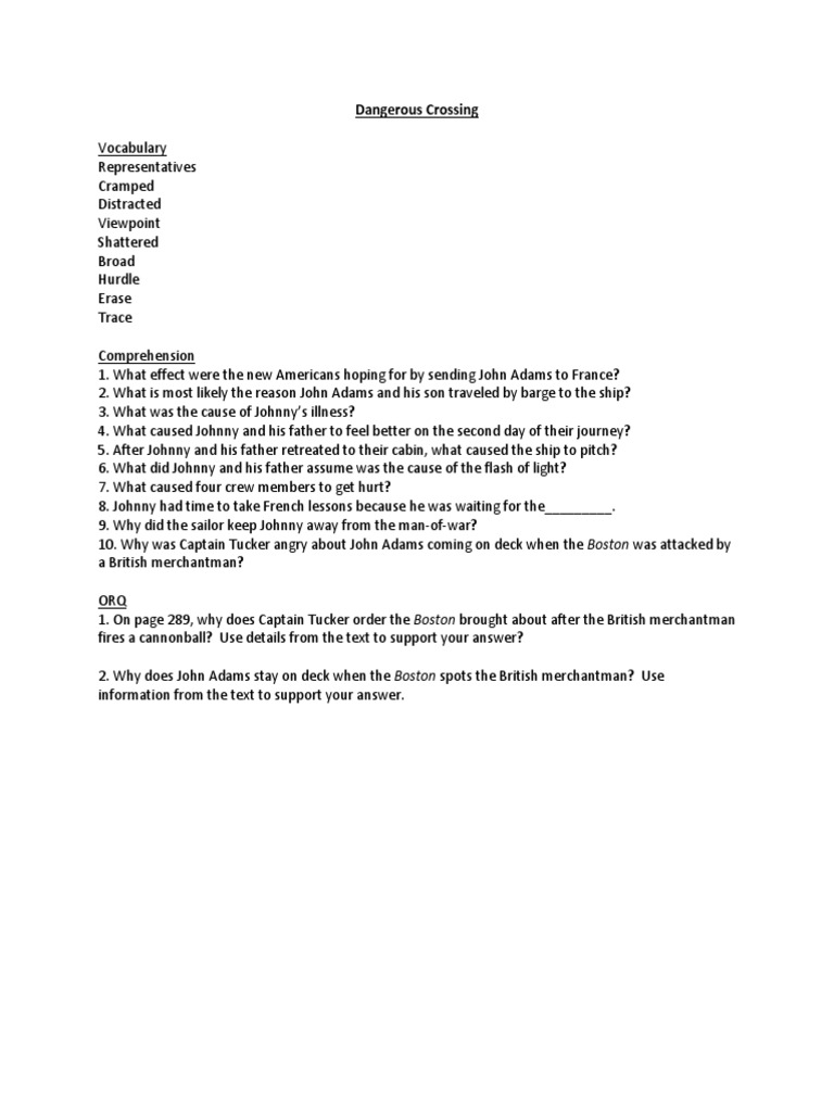 Dangerous Crossing Journeys Explained | PDF | Sports & Recreation | Travel