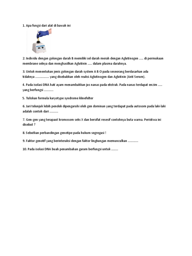 Soal Uap Genetika | PDF