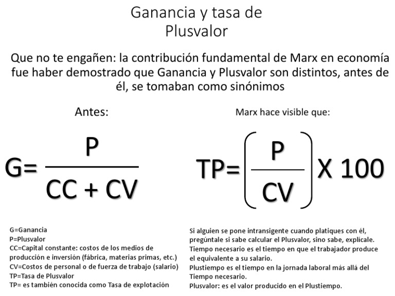 Ganancia y Tasa de Plusvalor | PDF | Macroeconómica | Karl Marx
