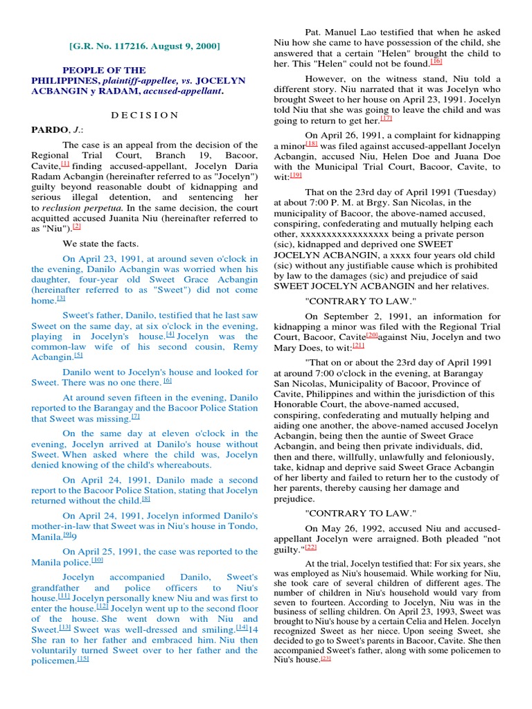 People V Acbangin | PDF | Pardon | Equal Protection Clause