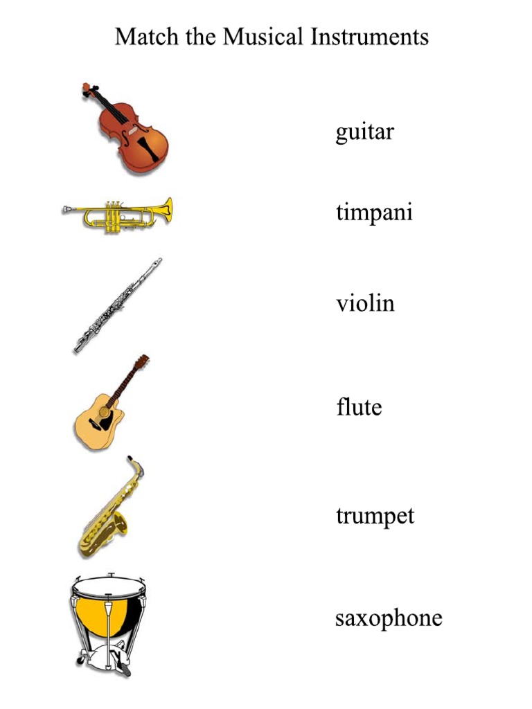 Musical Instrument Matching Activity | PDF