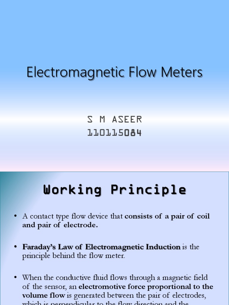 Electromagnetic Flowmeters | PDF | Inductor | Flow Measurement