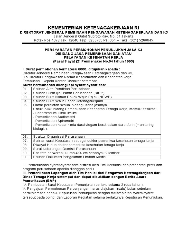 Persyaratan PJK3 Bidang Rikes TK Dan Atau PKK 2016 | PDF