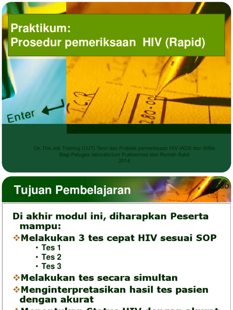 Panduan Praktikum Pemeriksaan Rapid HIV | PDF