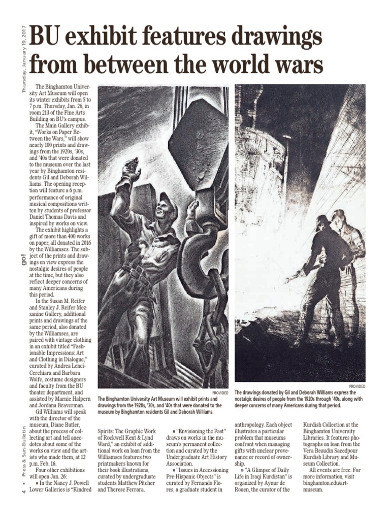 BU Exhibit Features Drawings From Between The World Wars: Provided ...