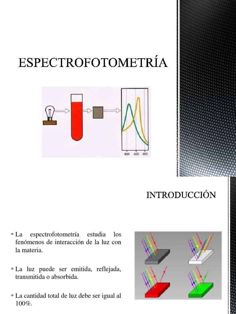 EspectrofotometrÍa Pdf Ligero Espectrofotometria