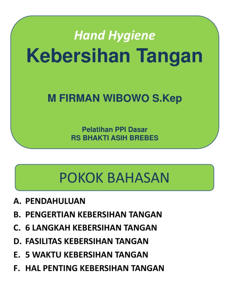Hand Hygiene Ppi Dasar | PDF