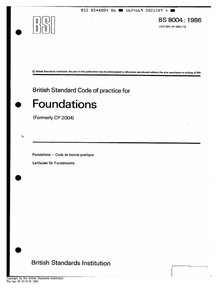 BS 8004 1986 PDF | PDF