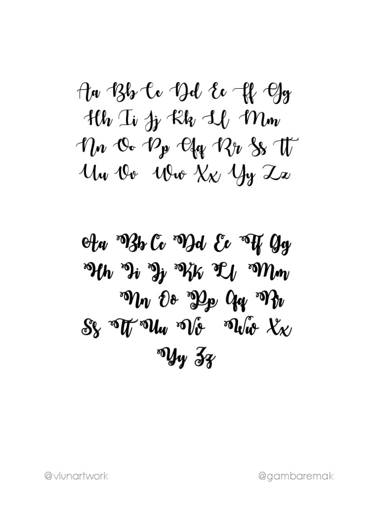 Practice Sheets Hand Lettering | PDF