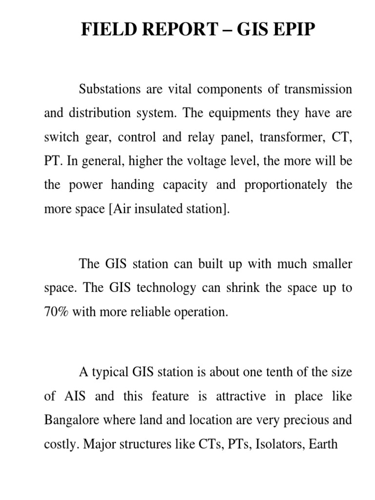 Field Report - Gis Epip | PDF