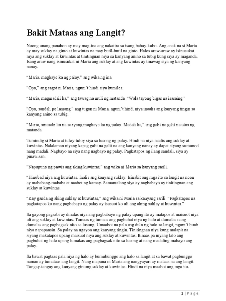 Mga Kwentong May Tanong | PDF