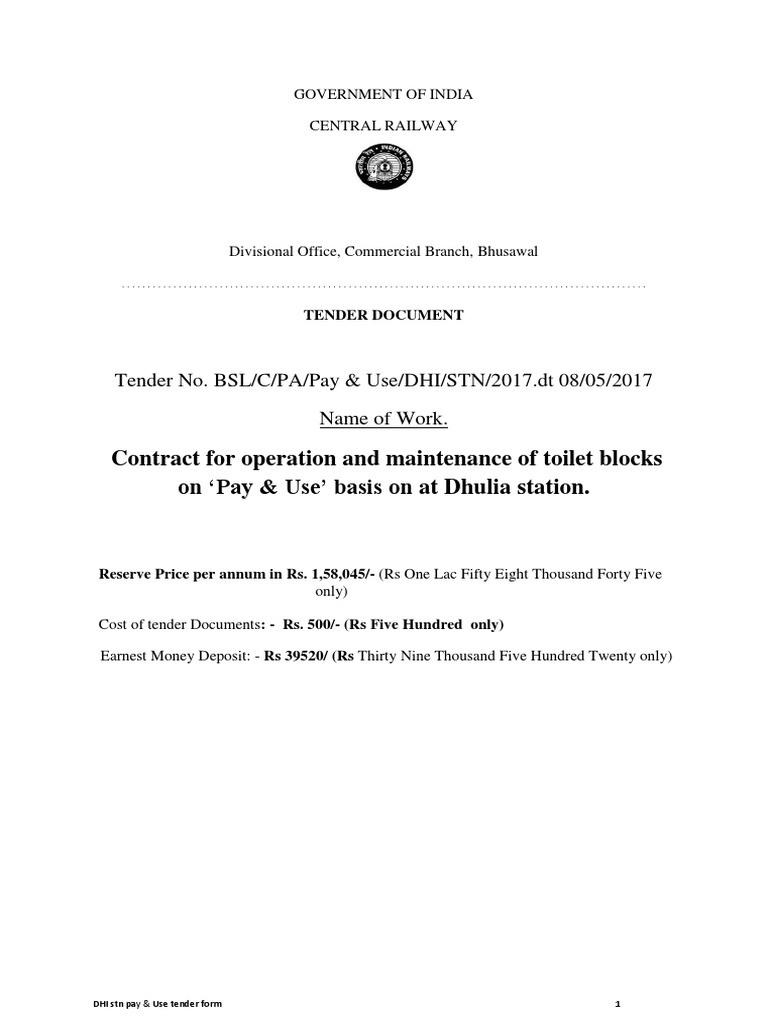 DHI Pay & Use Tender Form | Download Free PDF | Independent Contractor ...