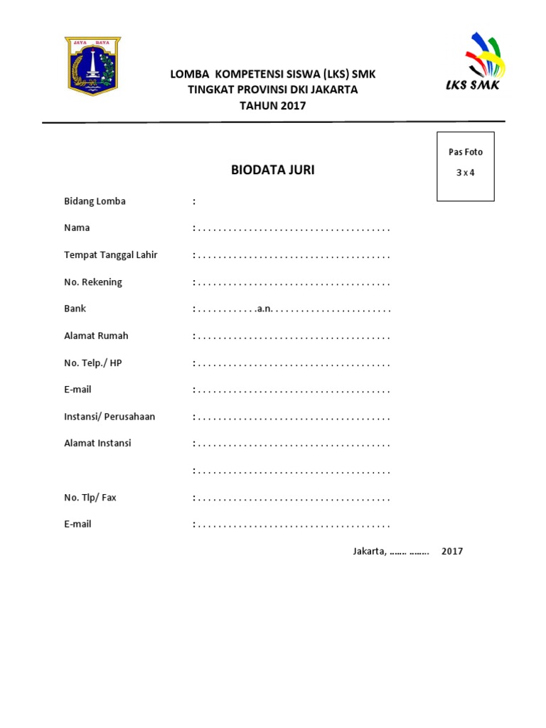 Bio Data Juri Form | PDF