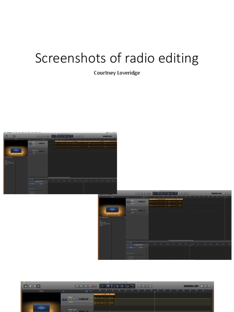 Screenshots of Radio Editing X | PDF