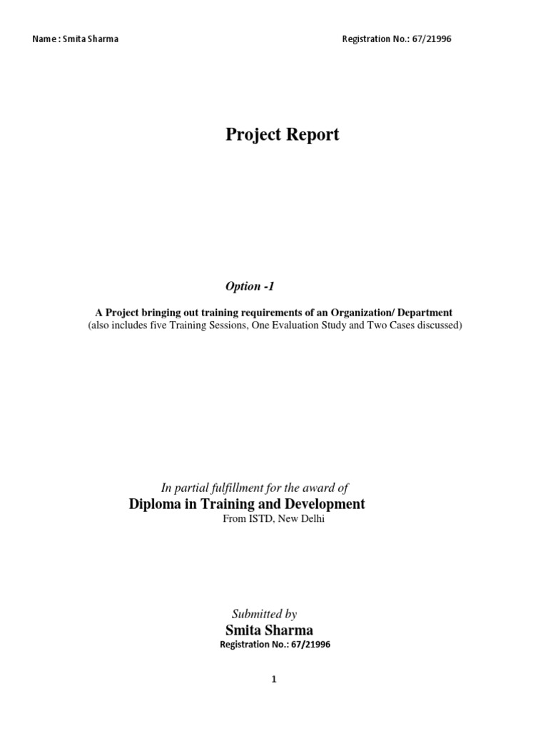 Project Report 1 | Download Free PDF | Needs Assessment | Performance ...