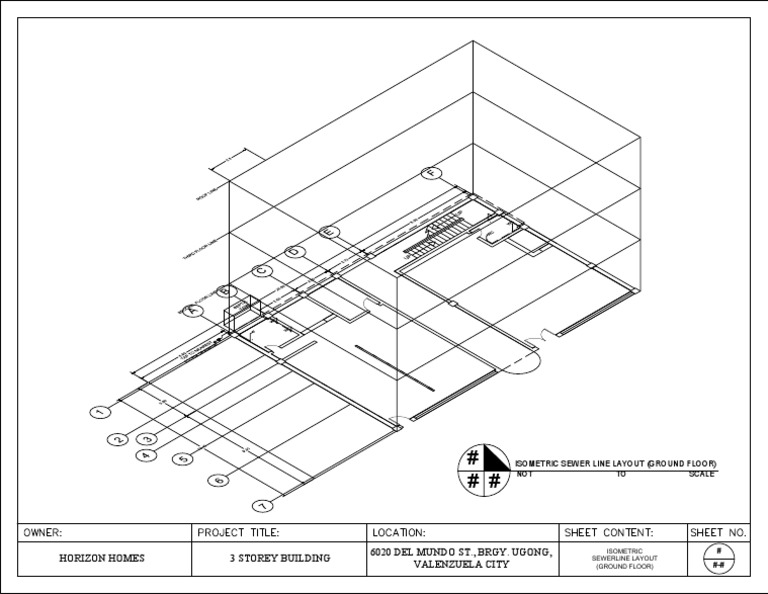 Isometric Sewerline Layout Ground | PDF