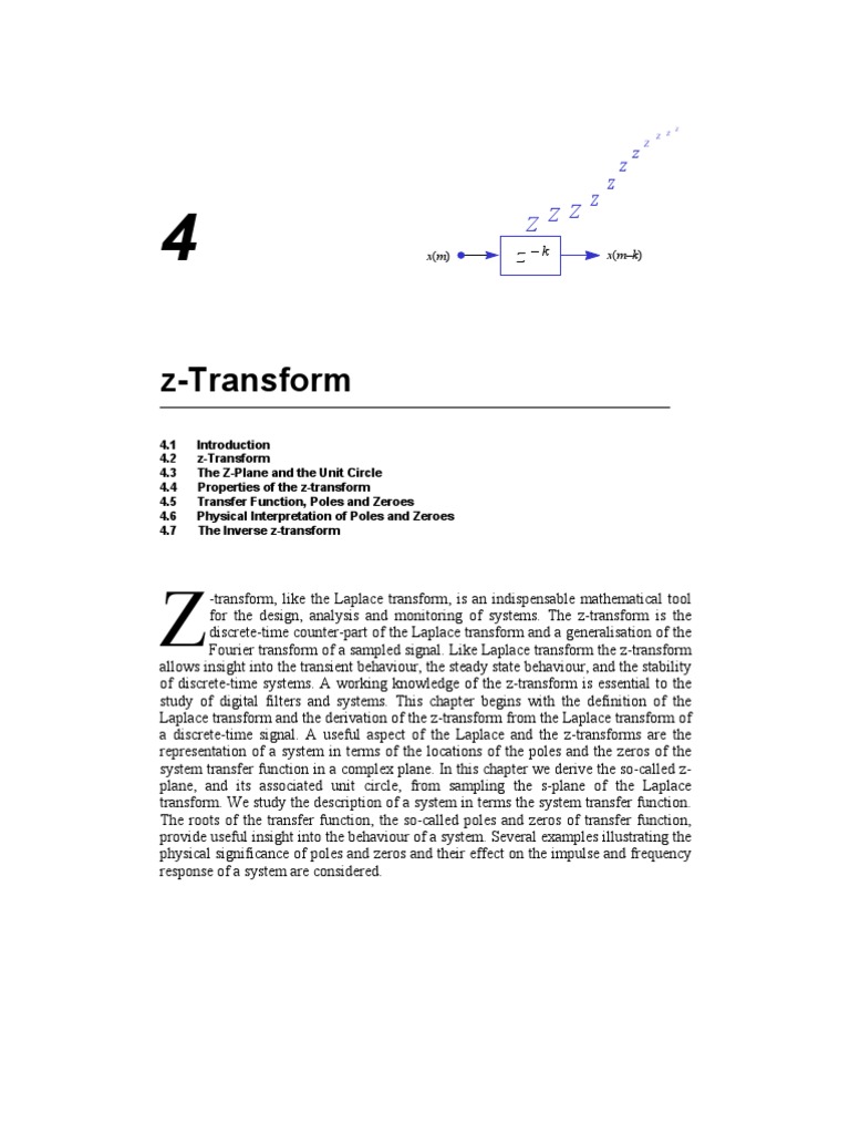 Chapter04 Z Transform | PDF