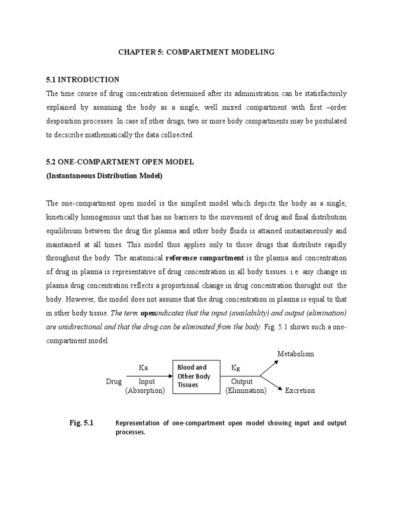 Compartment Modelling | PDF | Pharmacokinetics | Pharmacology