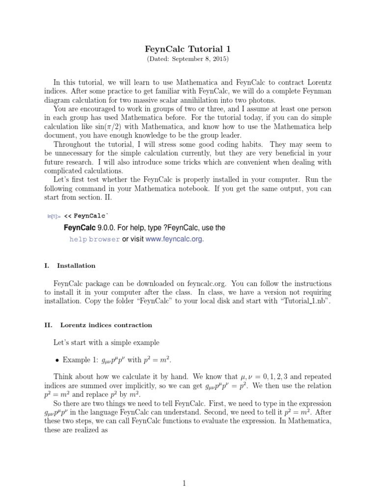 Feyn Calc | PDF | Tensor | Mathematical Analysis