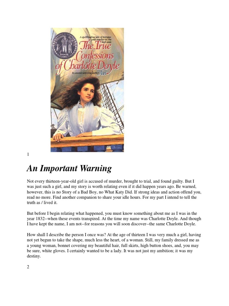 The True Confessions of Charlotte Doyle PDF | PDF