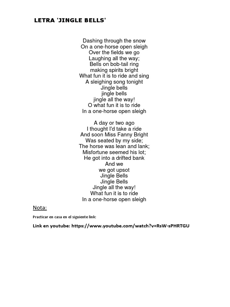 Letra de Cancion | PDF