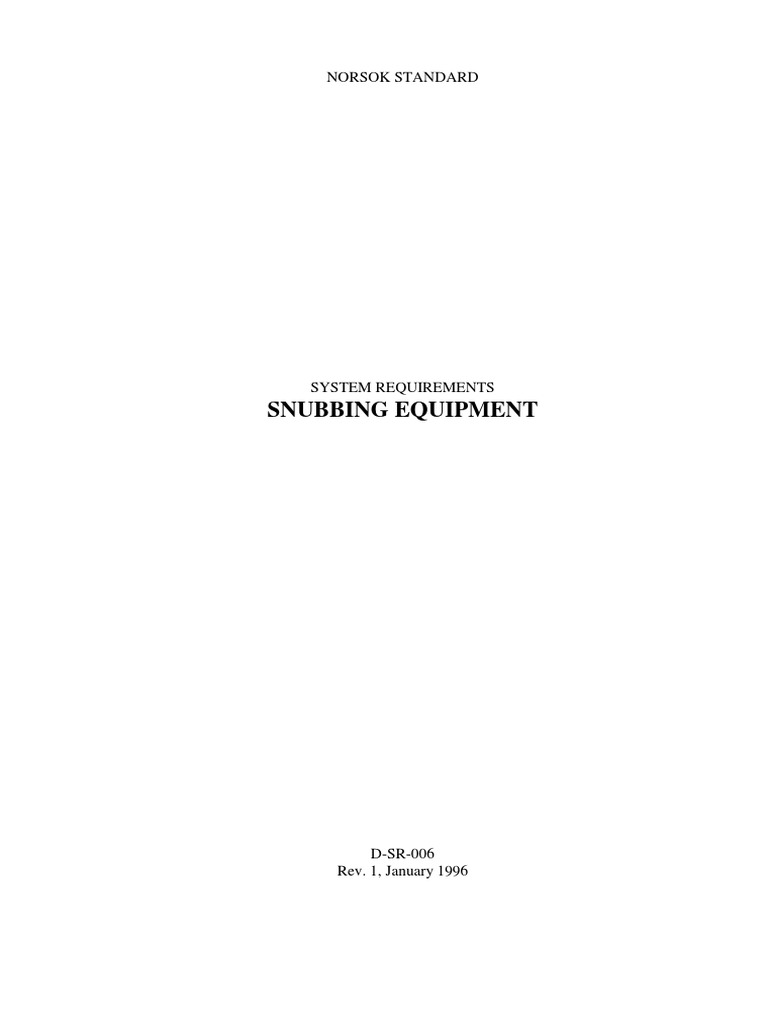 Snubbing Equipment | PDF | Gas Technologies | Mechanical Engineering