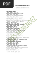 Class 7 Prepositions Worksheet with Answers | PDF | Morphology | Languages