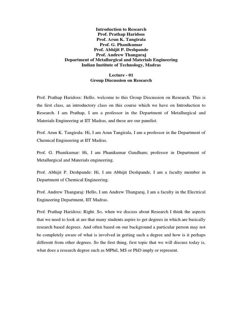 Lec 1 | PDF | Doctor Of Philosophy | Thesis