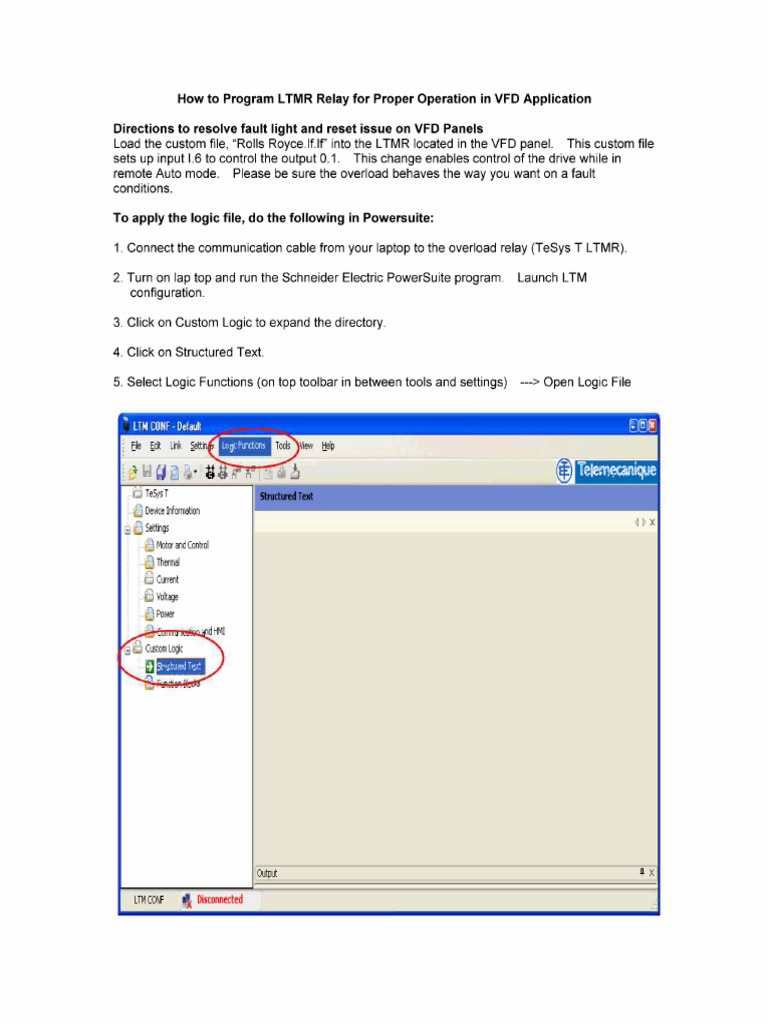 How To Program LTMR Relay For Proper Operation in VFD Applic | PDF