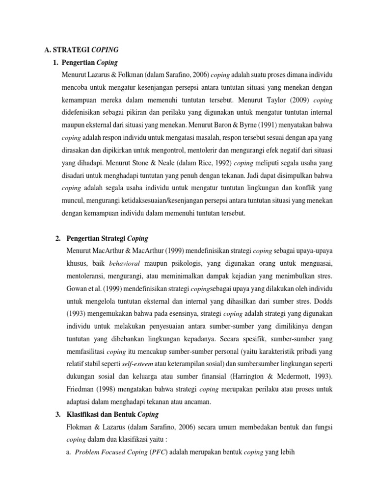 Strategi Coping | PDF | Pengembangan Diri | Sains & Matematika