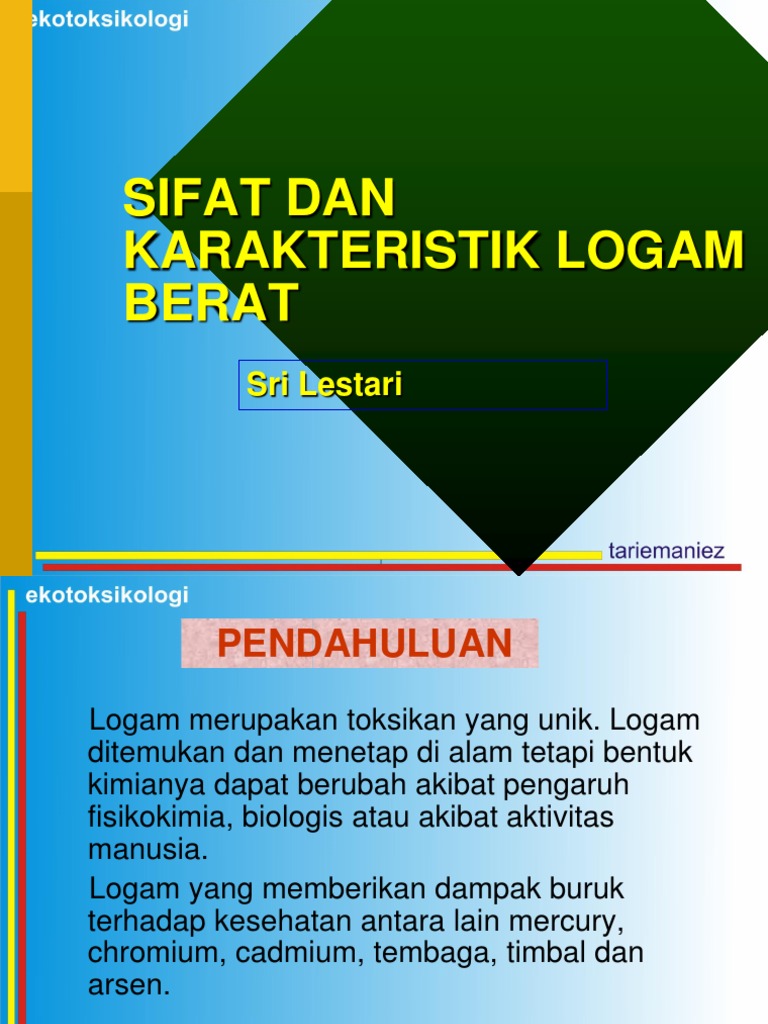Sifat Dan Karakteristik Logam Berat | PDF | Kesehatan Holistik | Sains ...