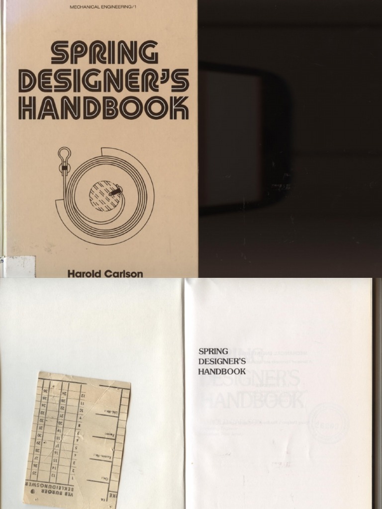 Spring Designers Handbook Harold Carlson 0824766237 PDF | PDF