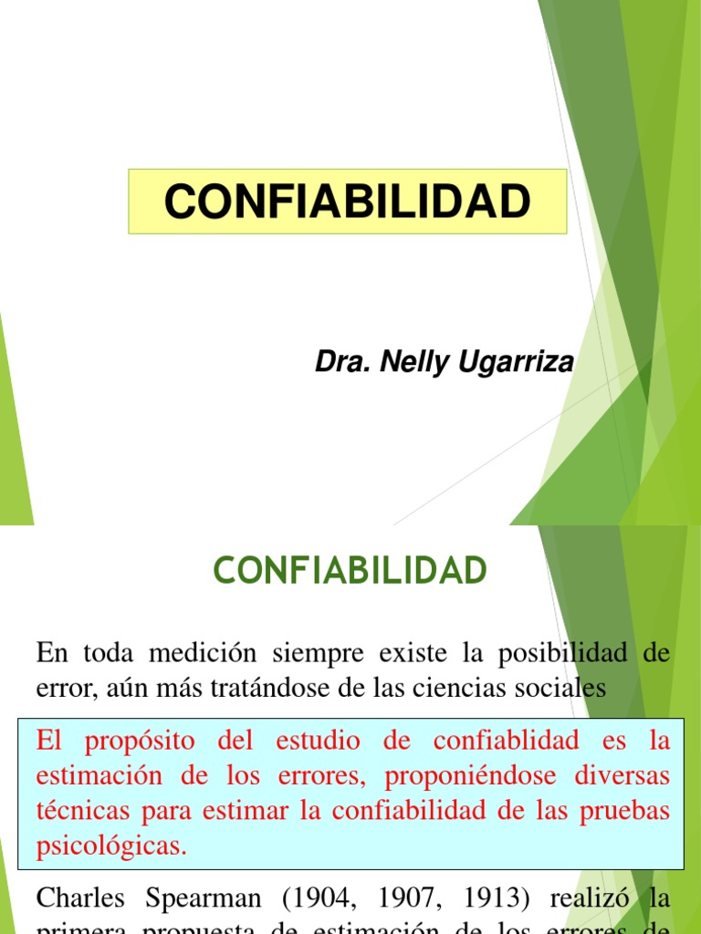 1 Confiabilidad PPT 2 | PDF | Metodología | Neurociencia