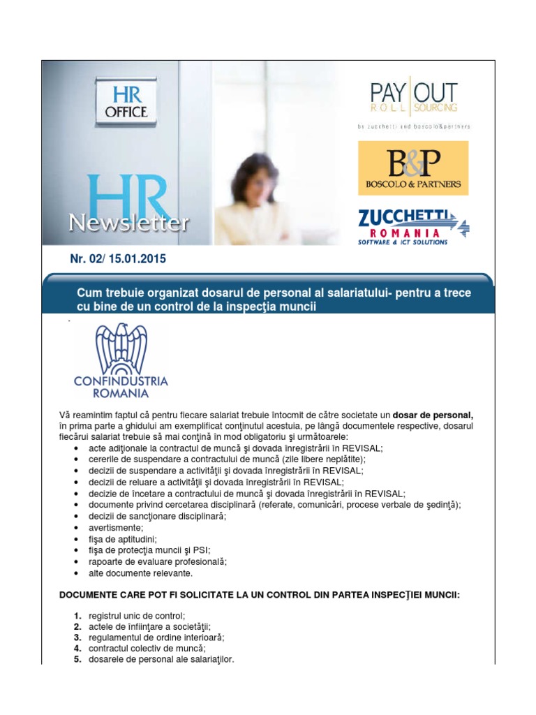 Organizare Dosar Personal Angajat | PDF