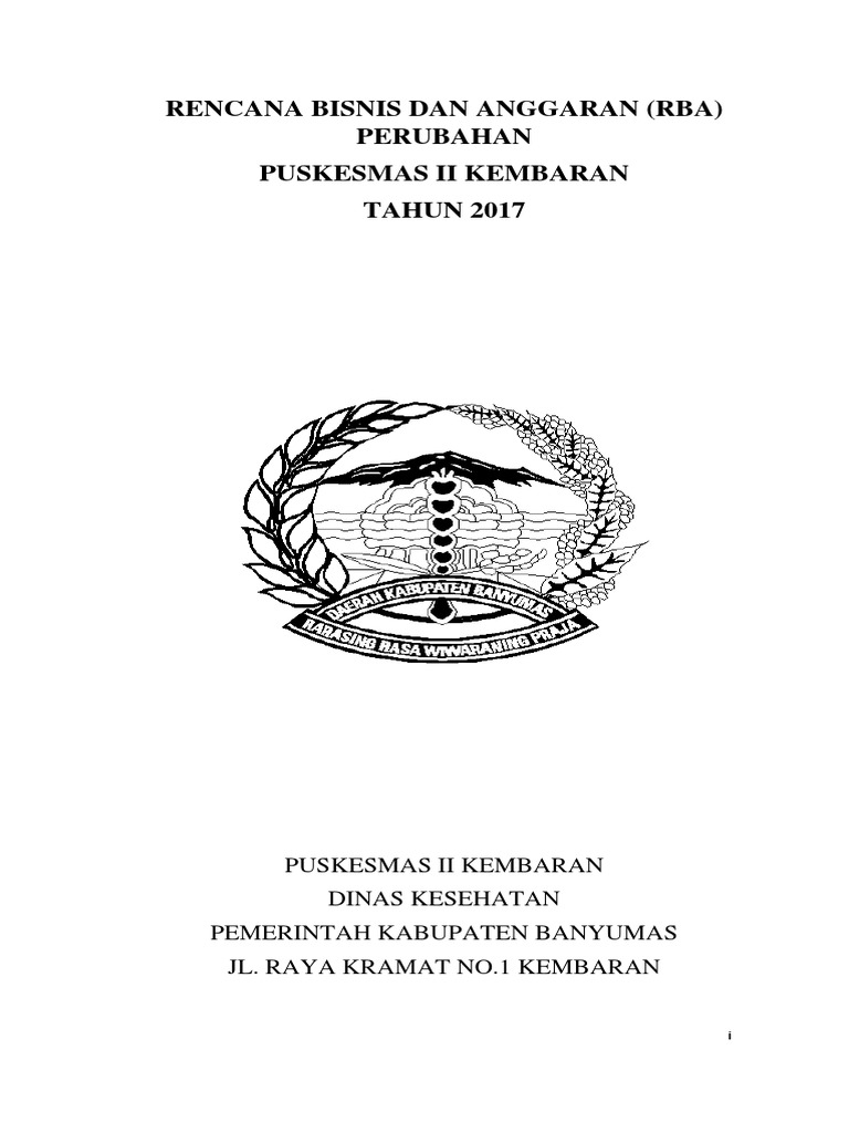 RBA Puskesmas II Kembaran 2017 | PDF | Bisnis | Pengelolaan Keuangan & Uang
