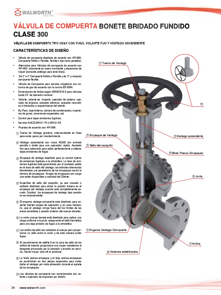 Valvula de Compuerta #300 | PDF | Ingeniería mecánica | Materiales de construcción
