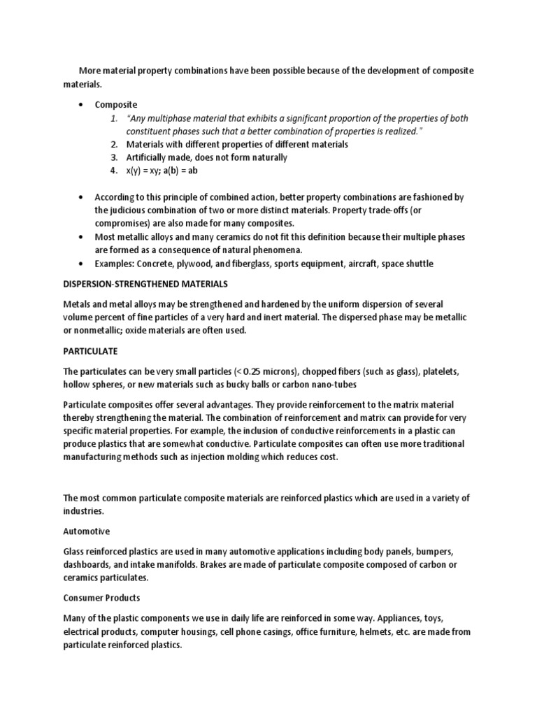 Presentation Rough Draft Pdf Composite Material Fibre Reinforced
