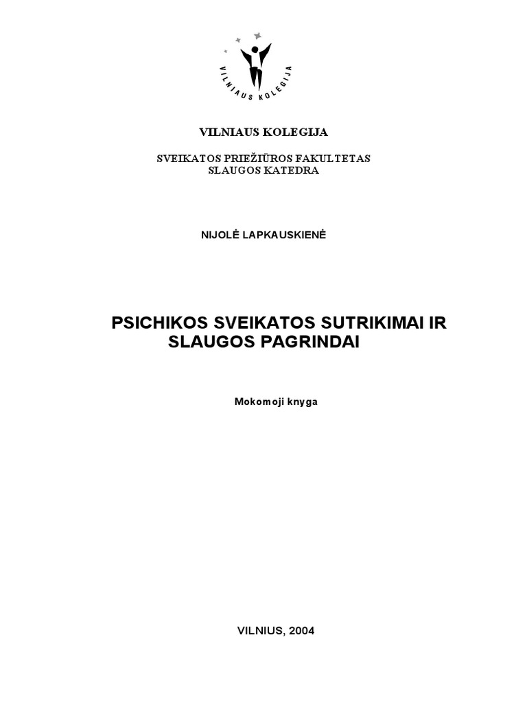 Psichikos Sveikatos Sutrikimai | PDF