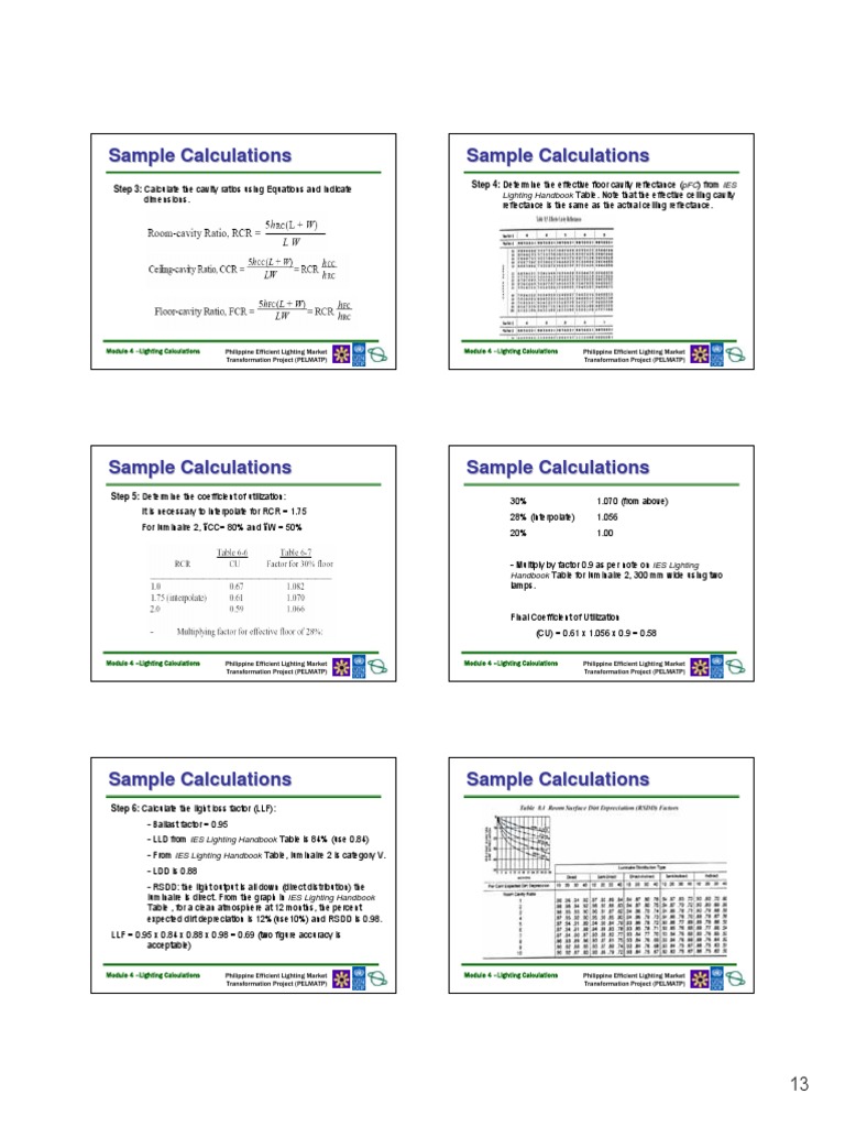 Lighting Calculation 13 | PDF | Teaching Mathematics | Nature