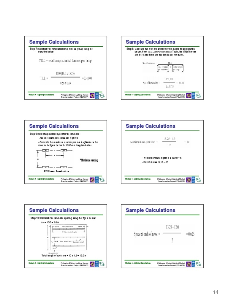 Lighting Calculation 14 | PDF