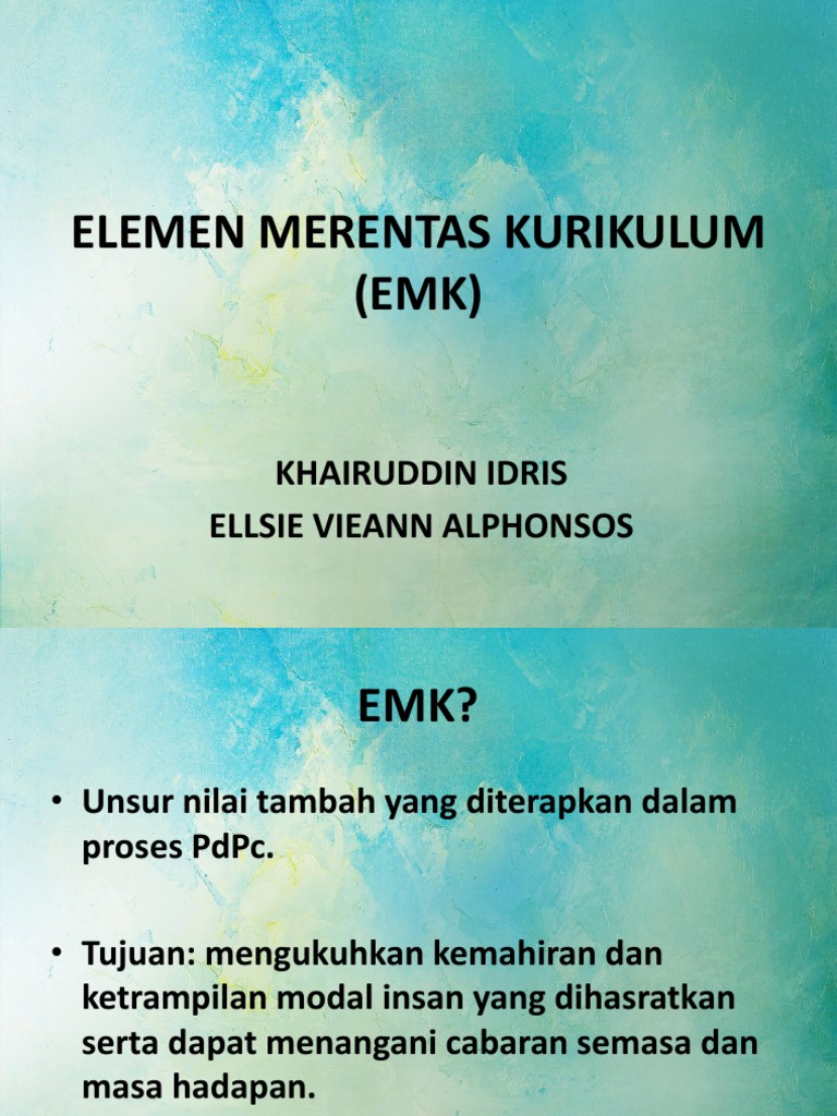 Elemen Merentas Kurikulum (Emk) | PDF