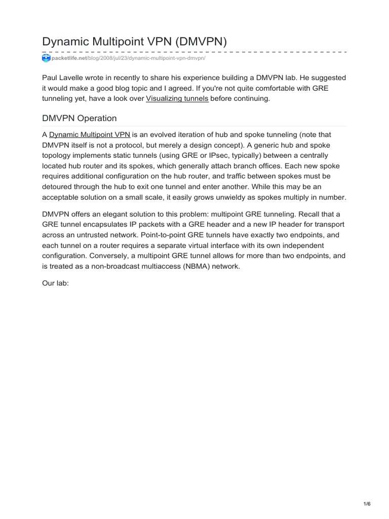 DMVPN Configuration Guide | PDF | Ip Address | Router (Computing)
