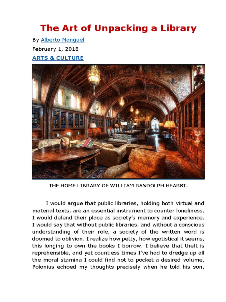 The Art of Unpacking A Library | PDF | Bookcase