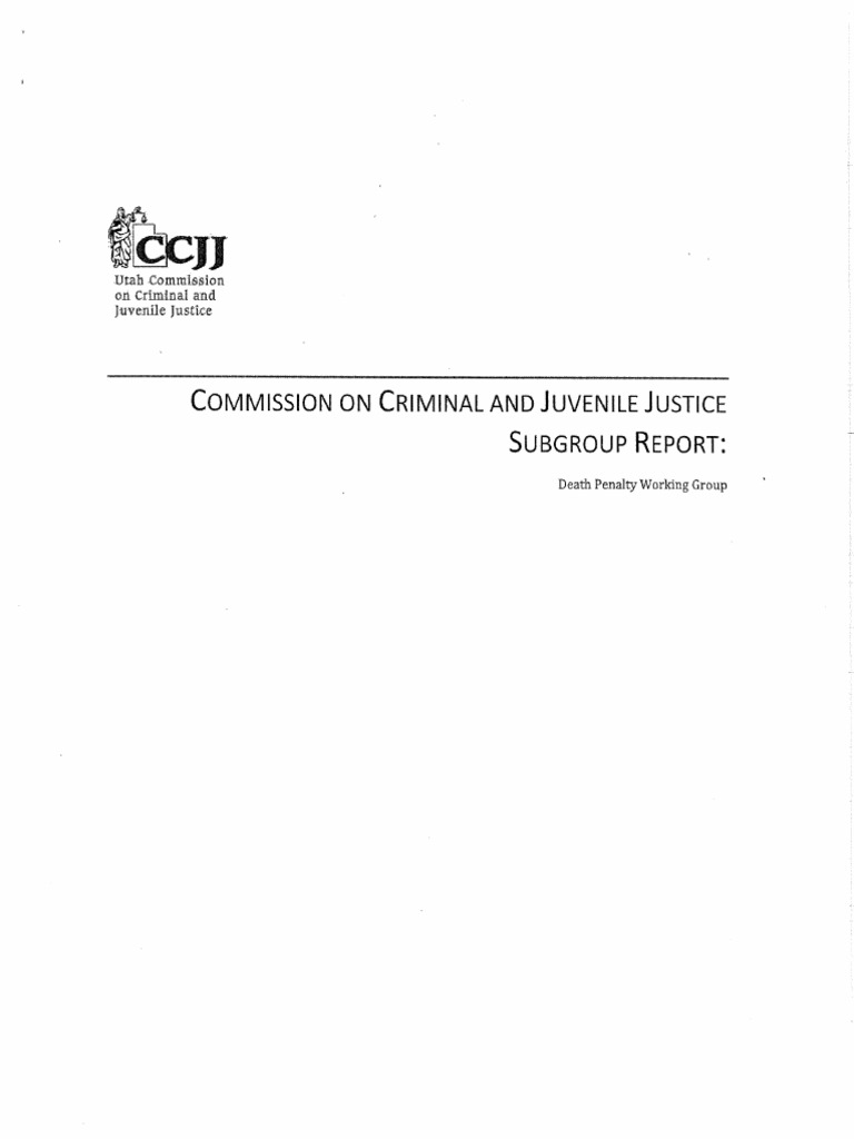 CCJJ Death Penalty Report | PDF | Law Enforcement | Crime & Violence